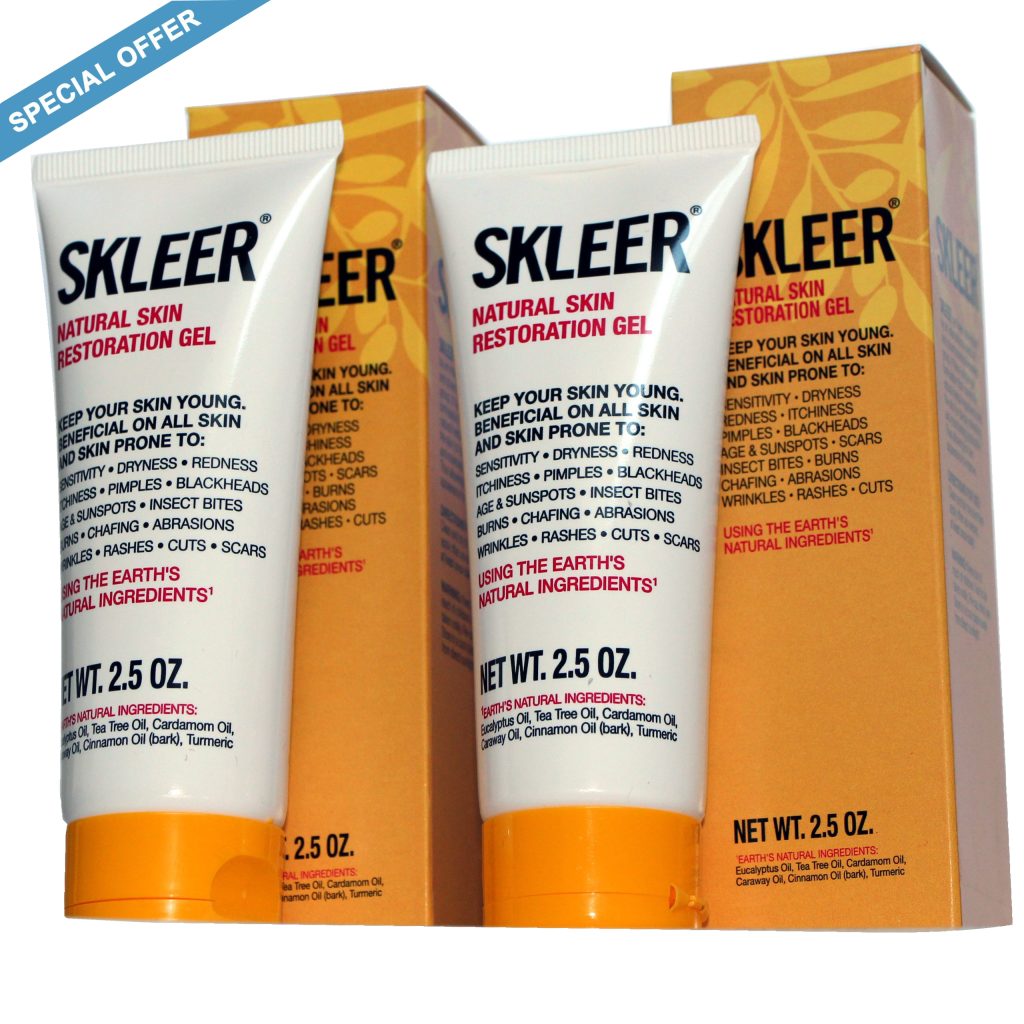 SKLEER - Natural Skin Restoration Gel - 75ml x2 - SKLEER
